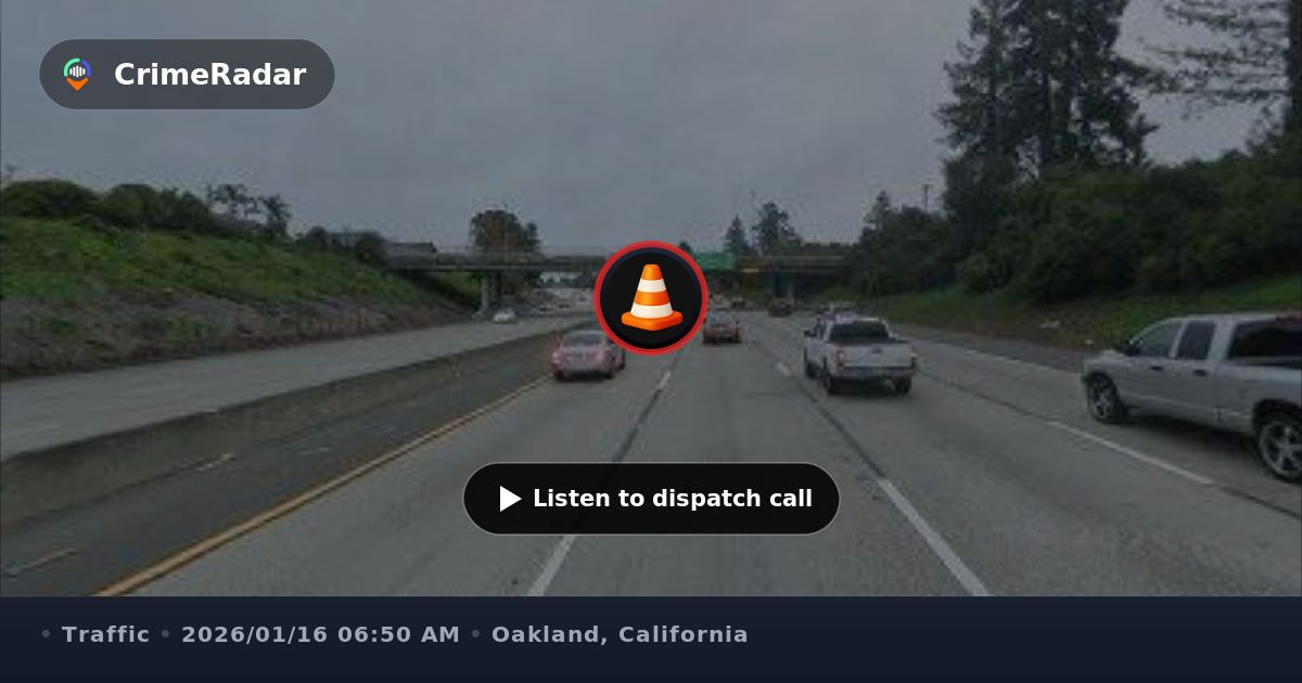Christmas tree causes traffic obstruction on I-580, Oakland CA | CrimeRadar