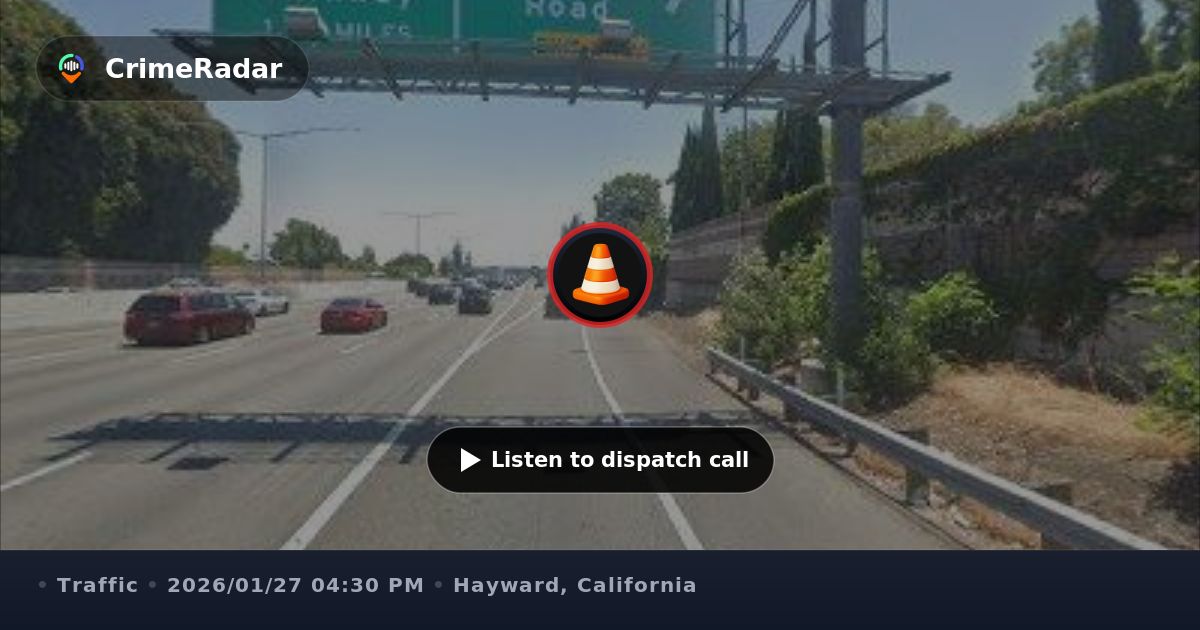 Possible road rage on Highway 880 near A Street, Hayward CA | CrimeRadar