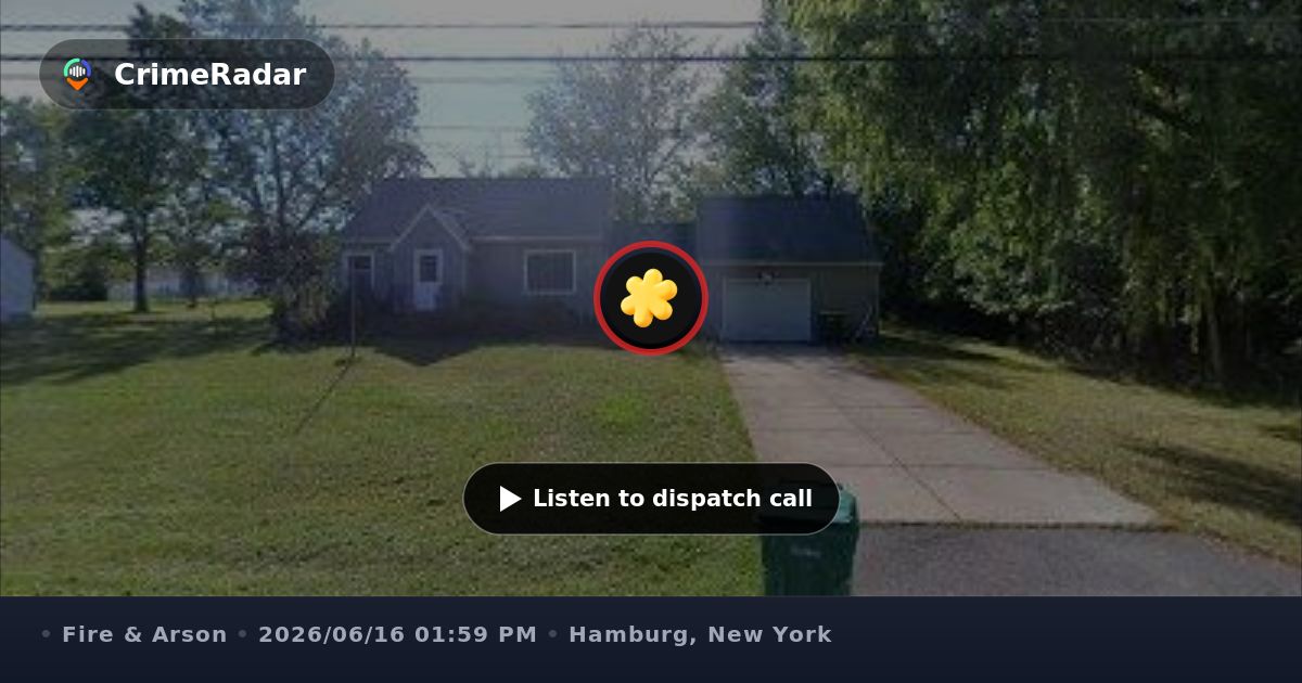 Structure fire near Wolf Road in Buffalo, Hamburg NY | CrimeRadar