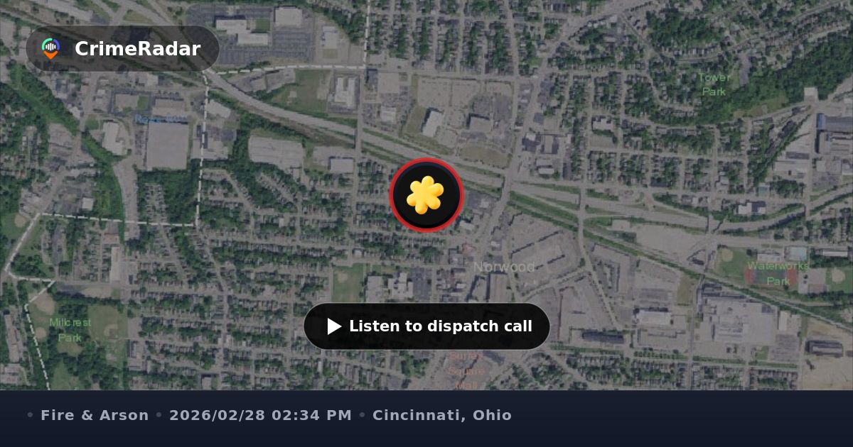 Basement fire alarm with haze and light smoke, Cincinnati OH | CrimeRadar