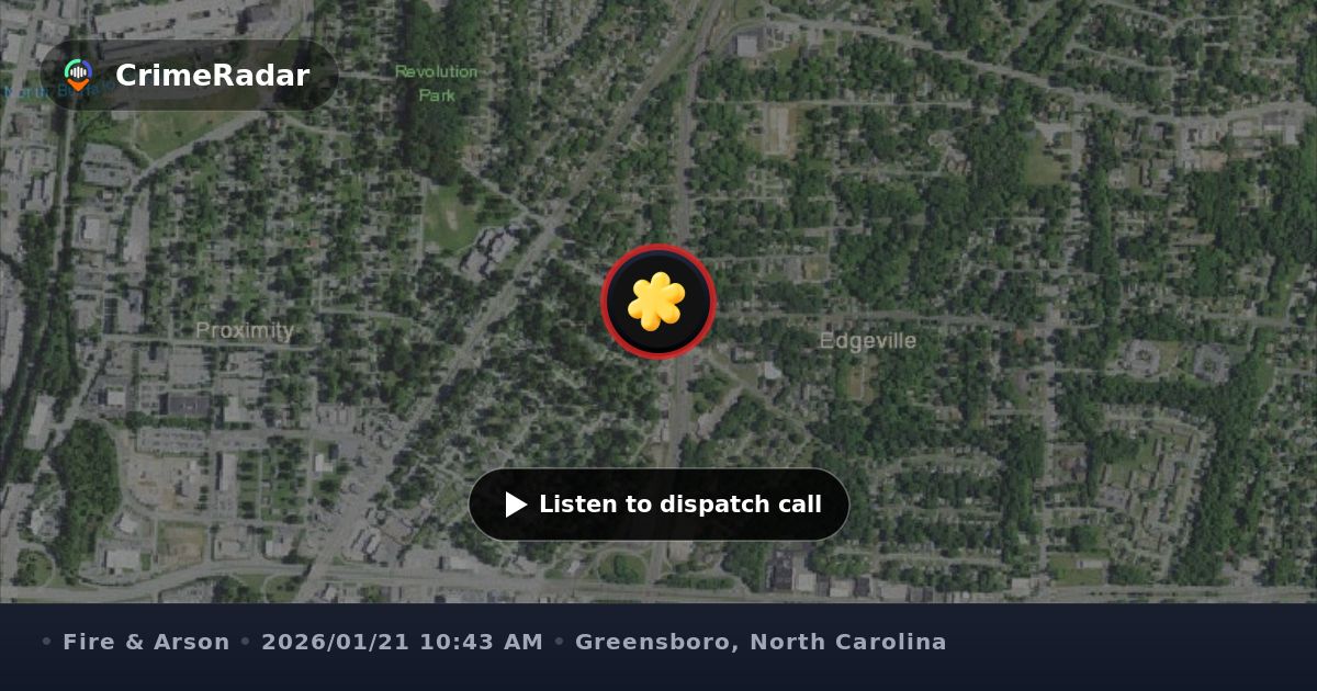 Apparent fire alarm near Winston St in Greensboro, Greensboro NC ...