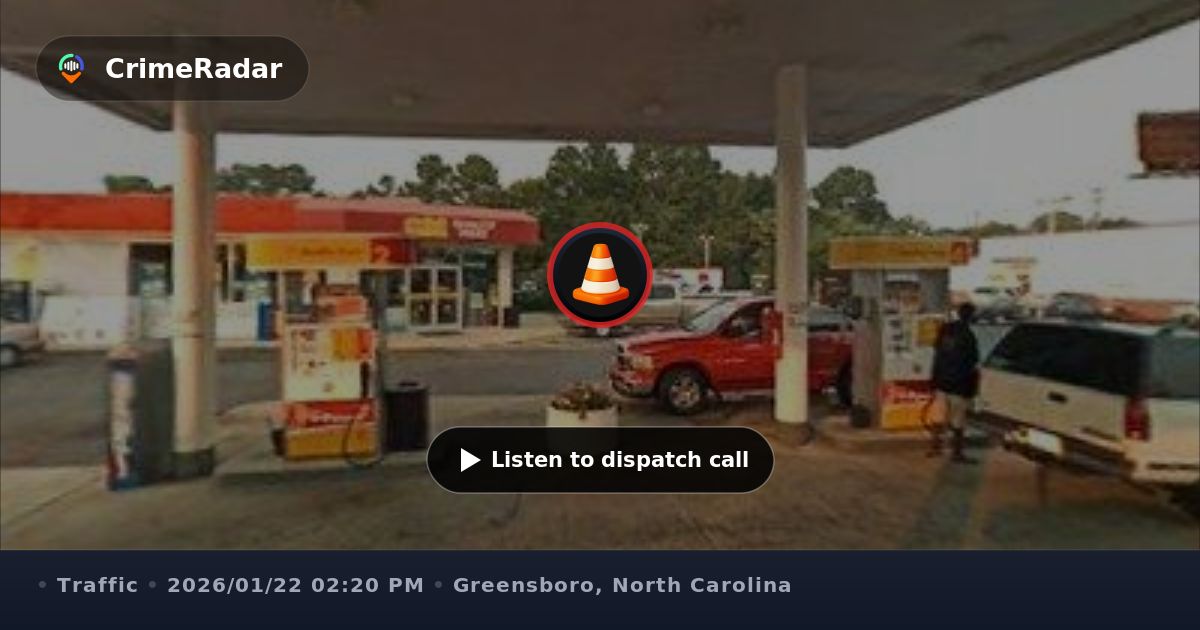 Traffic accident near Battleground Ave gas station, Greensboro NC ...