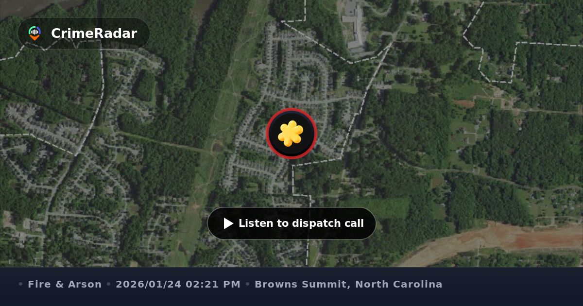 Structure fire reported near Peach Orchard Dr, Browns Summit NC ...