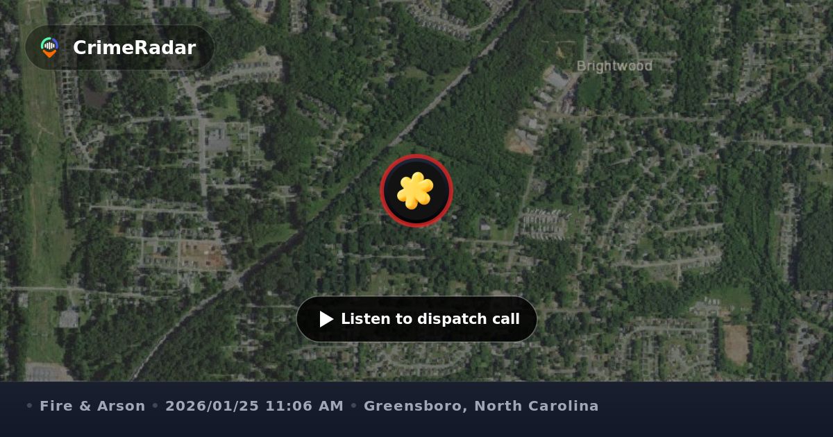 Carbon monoxide alarm near Woodgreen Dr, Greensboro NC | CrimeRadar