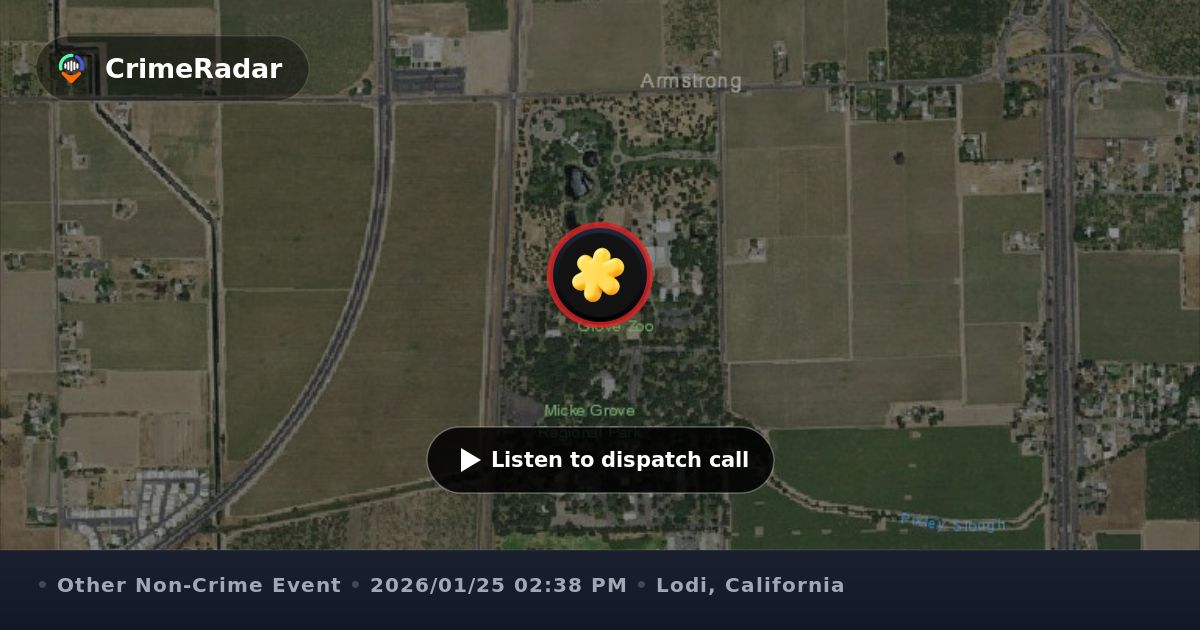 Possible vehicle lockout at Micke Grove Zoo, Lodi CA | CrimeRadar