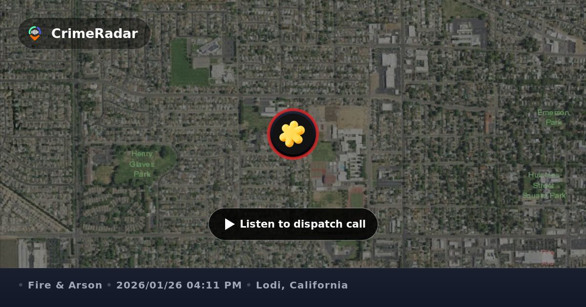 Structure fire reported near Benson Dr in Lodi, Lodi CA | CrimeRadar