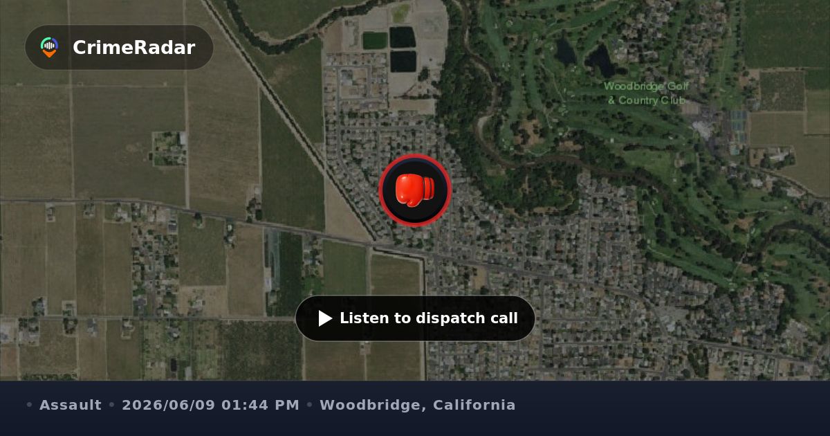 Verbal and physical altercation behind home, Woodbridge CA | CrimeRadar