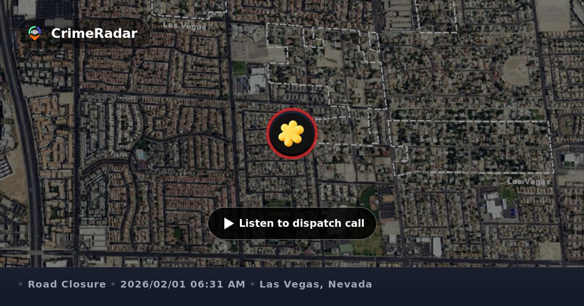 Light pole damage blocks part of Smoke Ranch Rd, Las Vegas NV | CrimeRadar