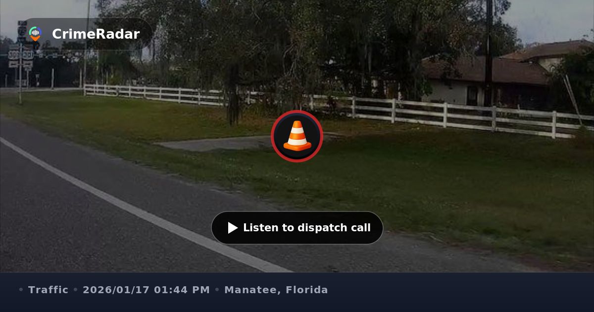 Apparent vehicle crash near Fort Hamer Road, Manatee County FL | CrimeRadar
