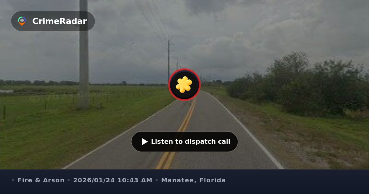 Vehicle fire reported near County Road 675, Manatee County FL | CrimeRadar