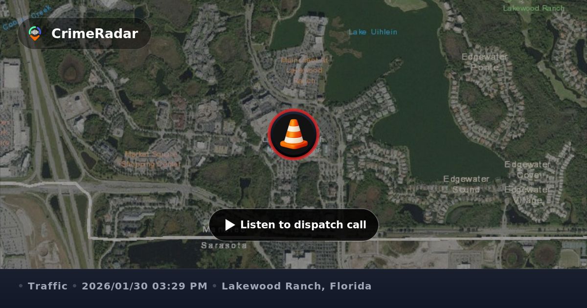 Traffic collision reported near University Parkway, Lakewood Ranch FL ...
