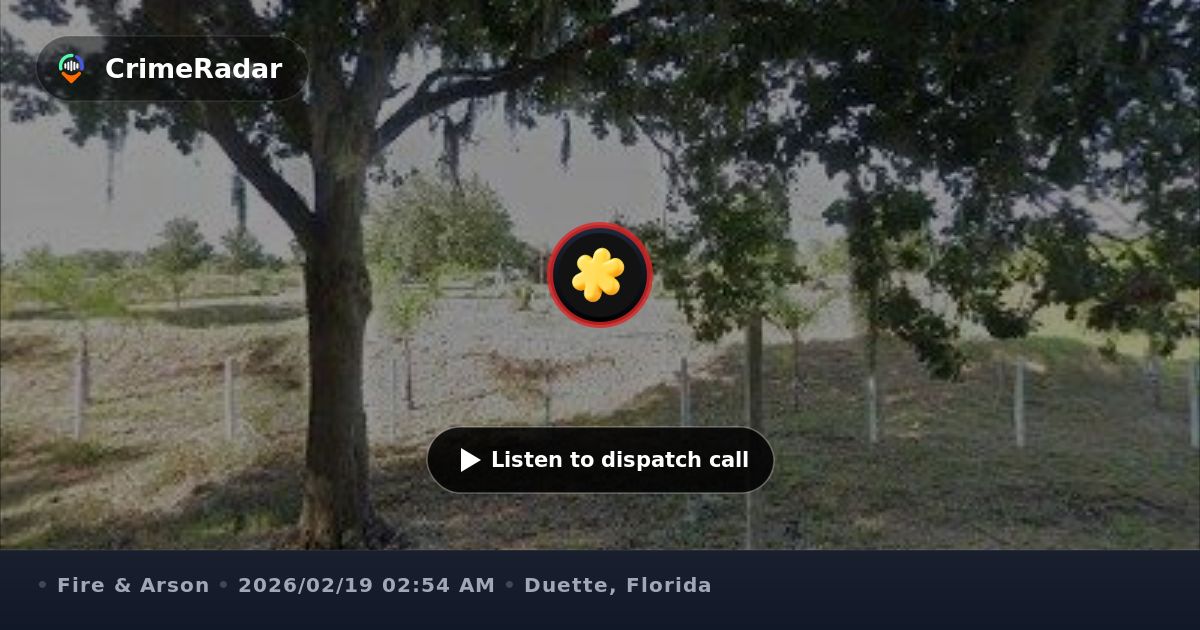 Brush fire reported on Revell Road in Parrish, Duette FL | CrimeRadar
