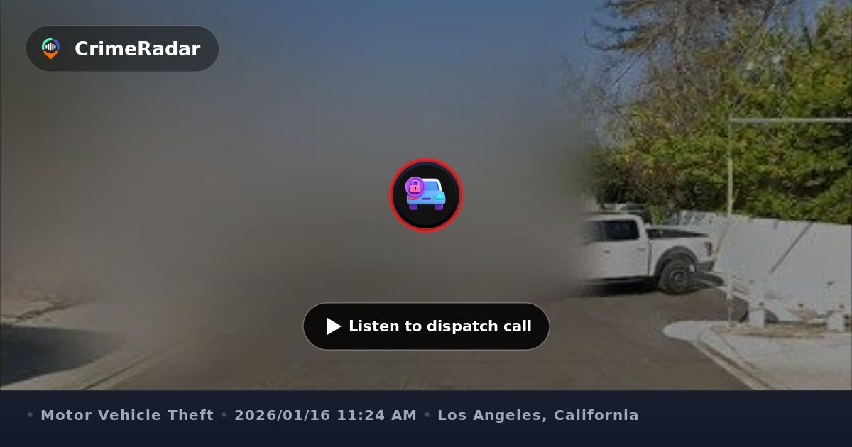 Recovered vehicle near Longridge Ave, Los Angeles CA | CrimeRadar