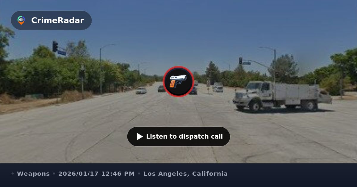 Man swings machete near Burbank and Woodley, Los Angeles CA | CrimeRadar