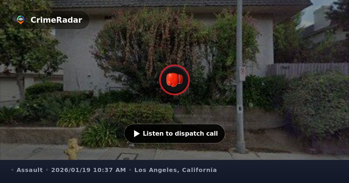 Battery in progress near Magnolia Blvd, Los Angeles CA | CrimeRadar