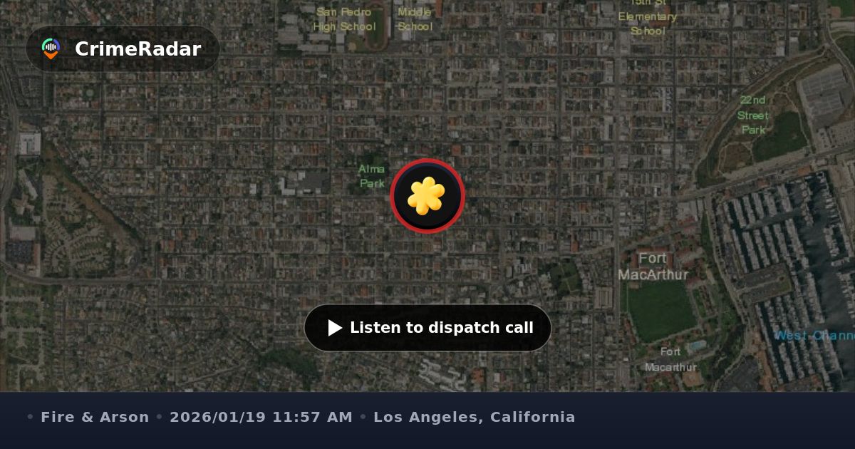 Fire reported near Colossus Street, Los Angeles CA | CrimeRadar