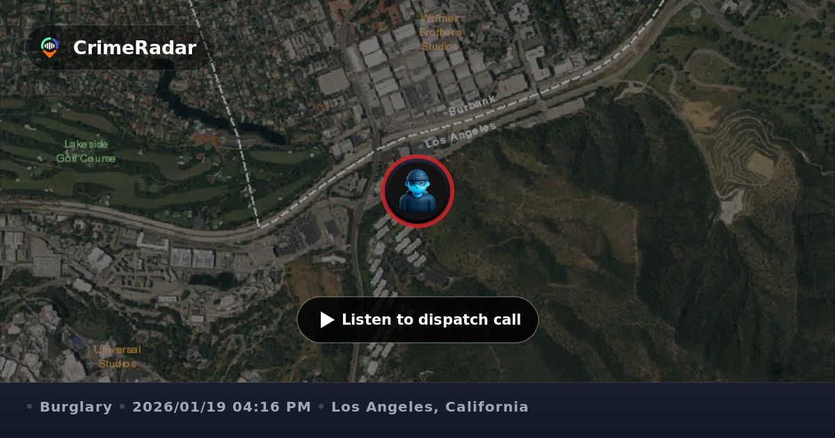 Suspect flees after possible vehicle burglary, Los Angeles CA | CrimeRadar