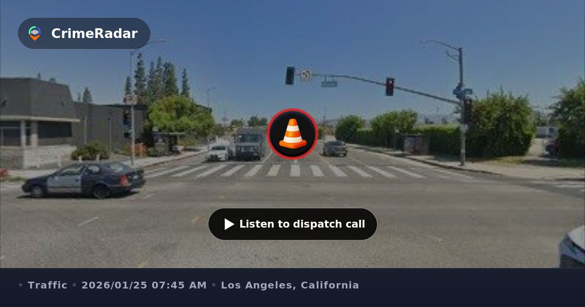 Vehicle crashes into power pole on Roscoe Blvd, Los Angeles CA | CrimeRadar