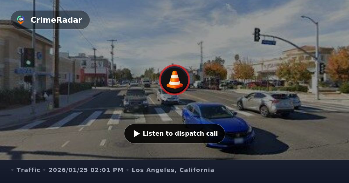 Officers monitor vehicle near Van Nuys and Burbank, Los Angeles CA ...