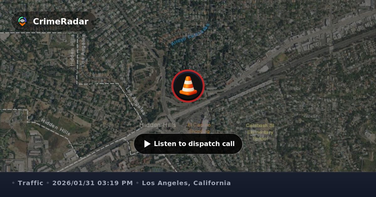 Traffic hazard reported at Ventura and Valley Circle, Los Angeles CA ...