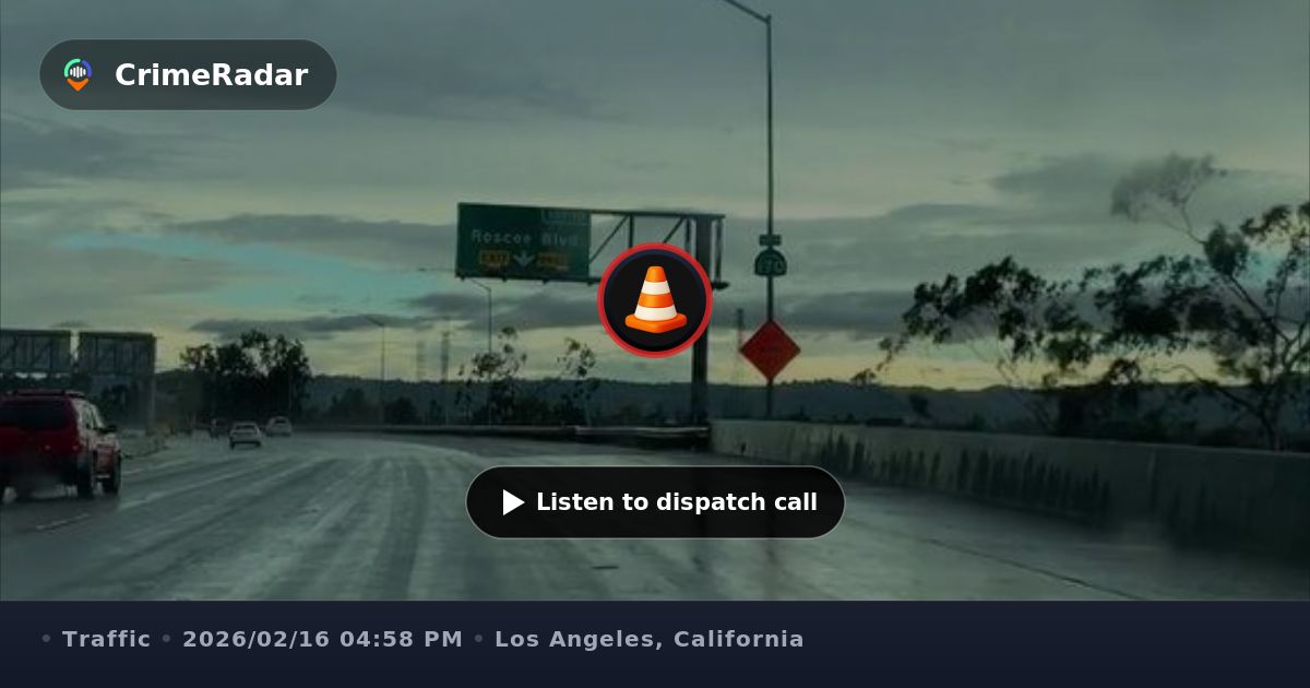 Downed traffic light and sign at Arleta and Sheldon, Los Angeles CA ...
