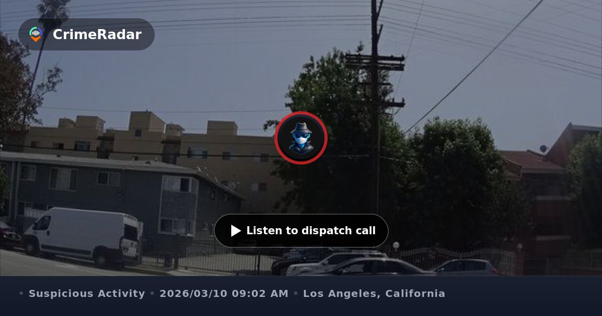 Man loitering outside Studio City building, Los Angeles CA | CrimeRadar