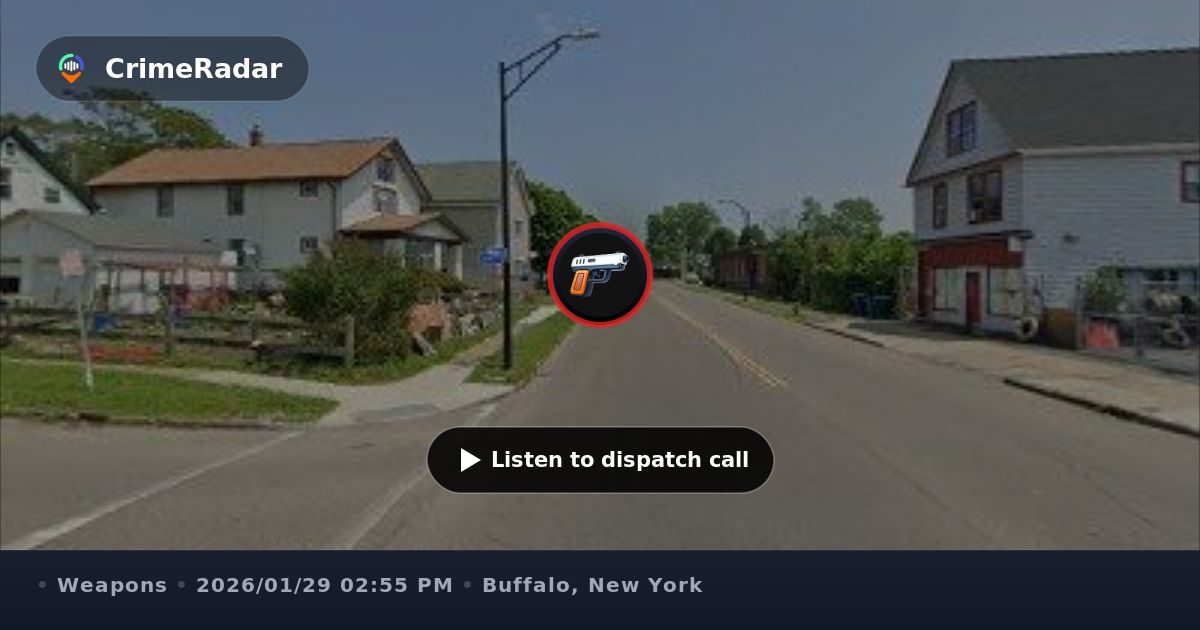 Man detained after firearm incident near Koons Ave, Buffalo NY | CrimeRadar