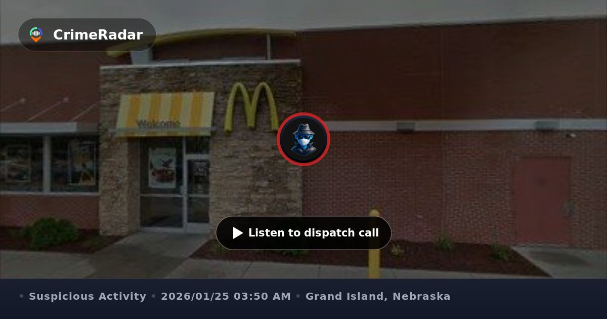 Officer checks restaurant after report near State St, Grand Island NE ...