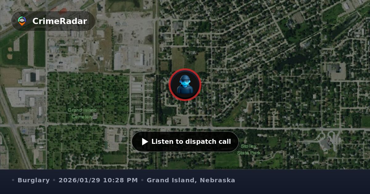 Police respond to burglary-in-progress near Circle Dr, Grand Island NE ...