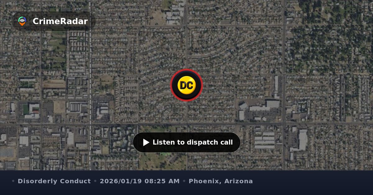 Disturbance involving man near West Solar Drive, Phoenix AZ | CrimeRadar