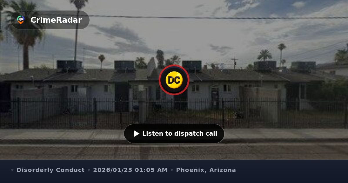 Police respond to disturbance in condo hallway, Phoenix AZ | CrimeRadar
