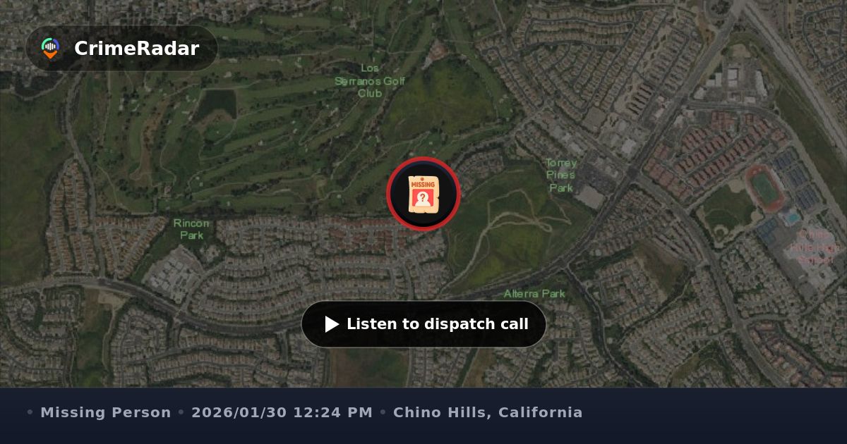 Search and rescue underway in Chino Hills State Park, Chino Hills CA ...