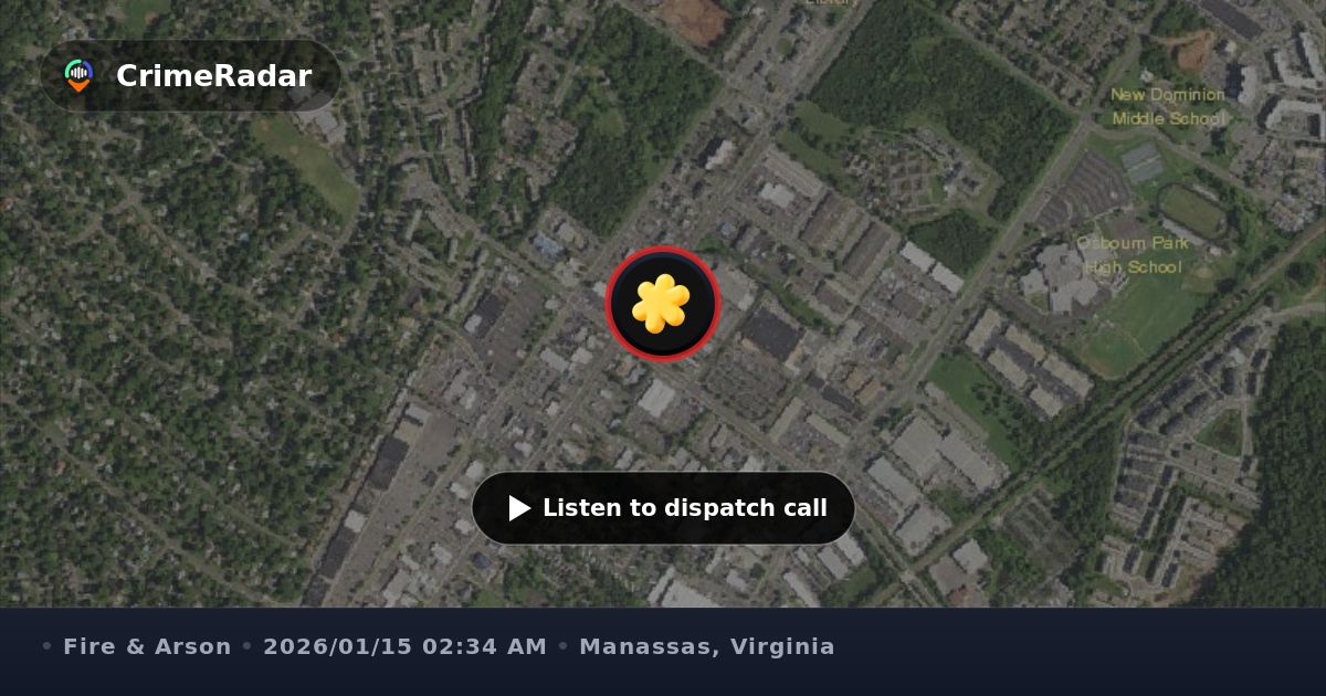 Dumpster fire near Centreville Rd business, Manassas VA | CrimeRadar