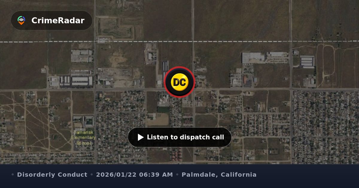 Apparent disturbance at Dutch Bros in Palmdale, Palmdale CA | CrimeRadar