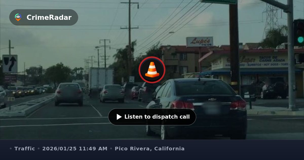 Emergency crews respond to collision on Beverly Blvd, Pico Rivera CA ...