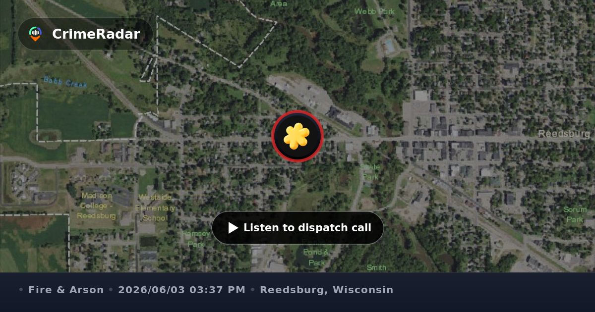 Small exterior garage fire on Charles Street, Reedsburg WI | CrimeRadar