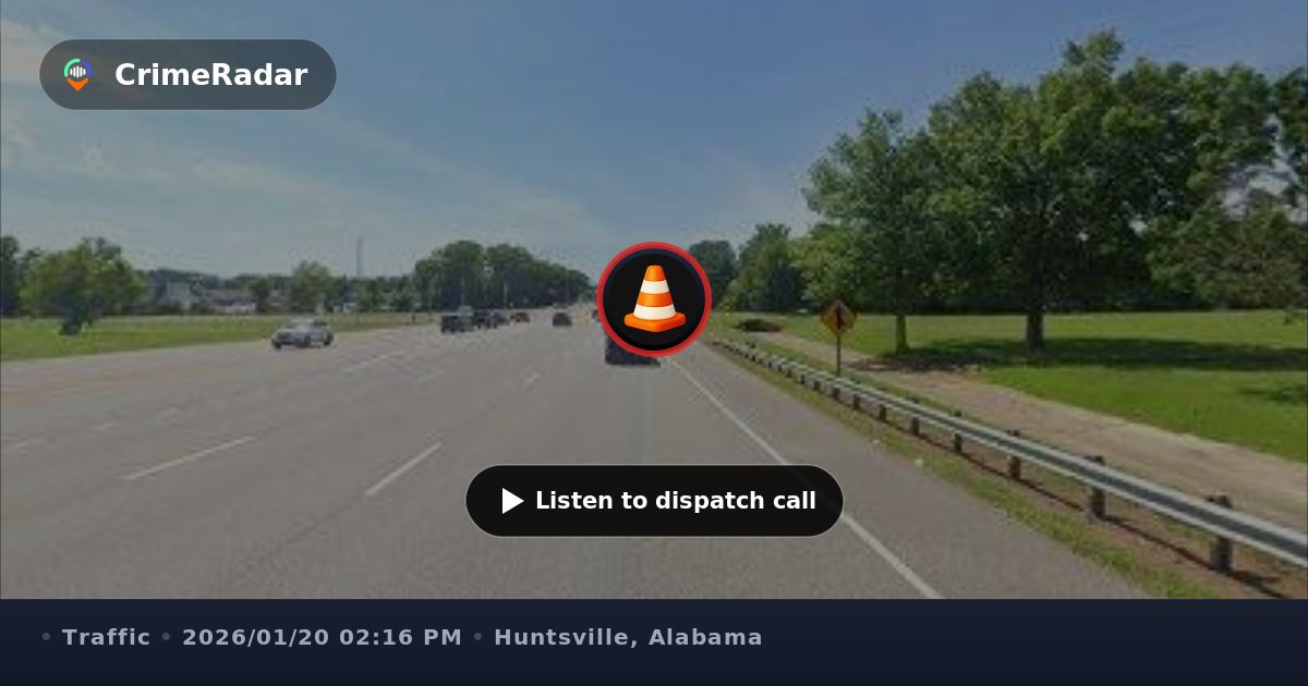 Traffic crash with injuries on Highway 72 East, Huntsville AL | CrimeRadar