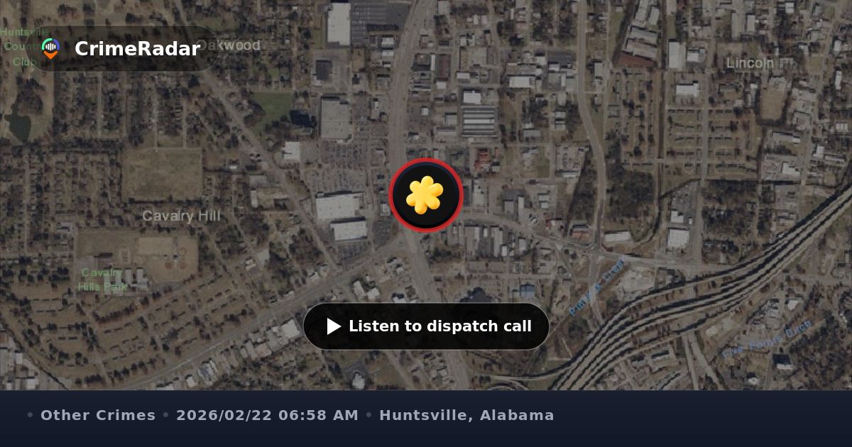 Officer meets police about suspect with warrant, Huntsville AL | CrimeRadar