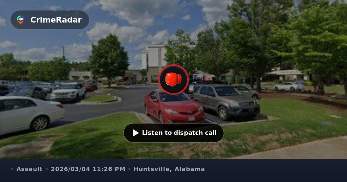 Assault victim at hospital emergency room, Huntsville AL | CrimeRadar