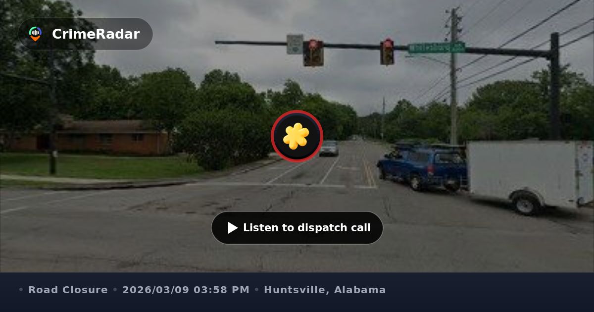 Road closed due to deep flooding on Whitesburg Drive, Huntsville AL ...