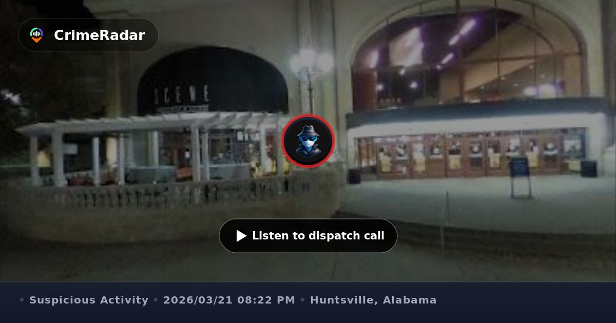 Groups in black clothing near parking garage, Huntsville AL | CrimeRadar