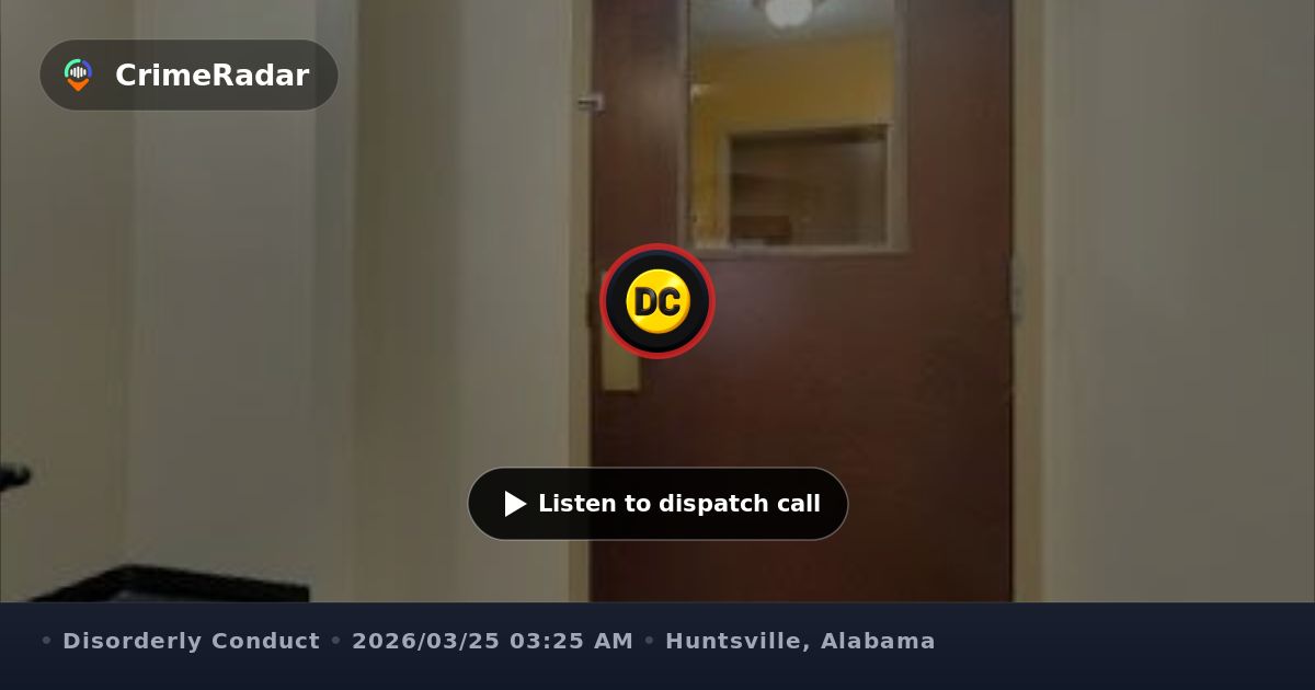Guest refusing to leave hotel lobby, Huntsville AL | CrimeRadar