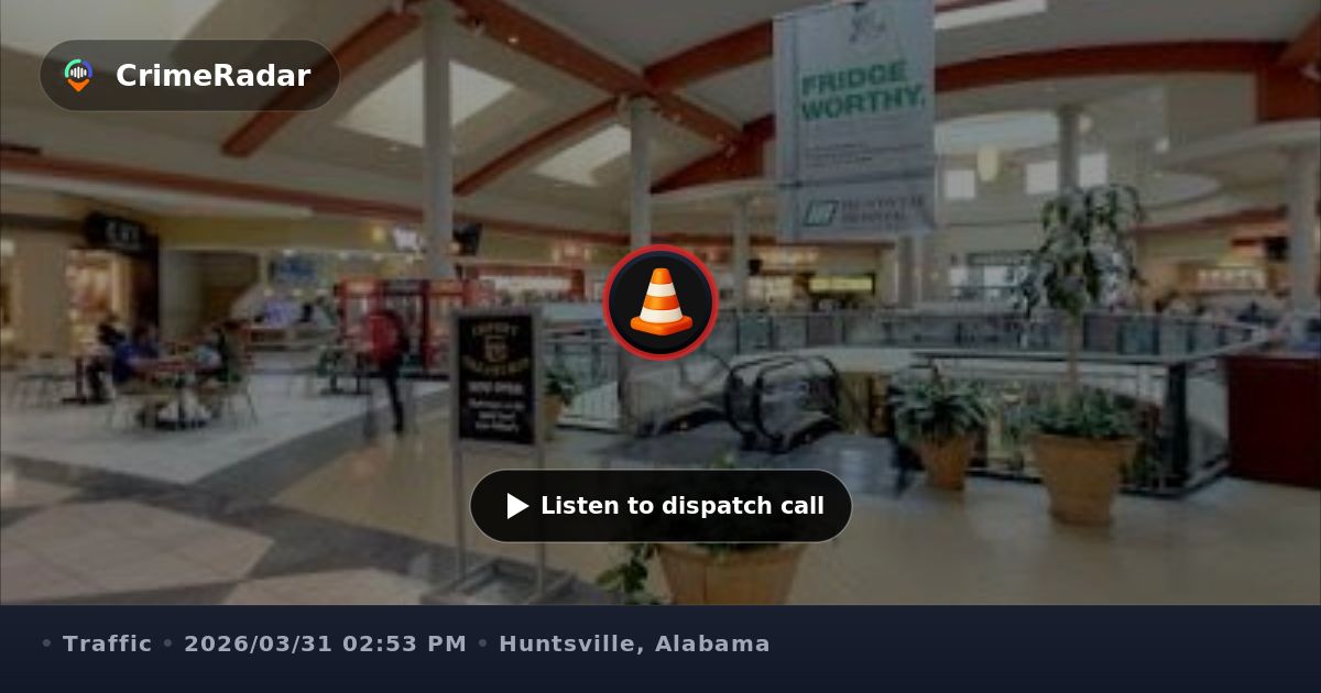 Traffic collision in mall lot behind bakery, Huntsville AL | CrimeRadar
