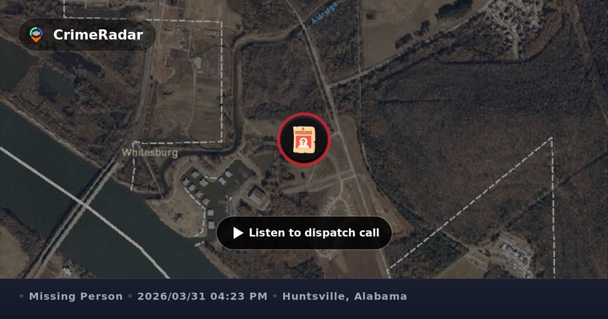 Woman with child reported near walking trail, Huntsville AL | CrimeRadar