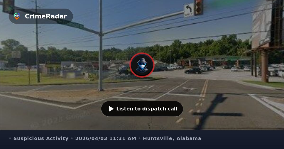Driver reports suspicious vehicle near storage facility, Huntsville AL ...