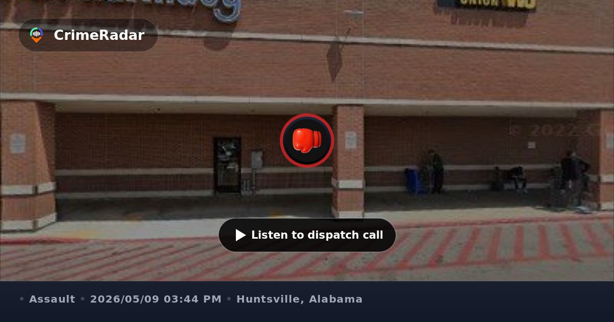 Offender detained after reported assault at bus stop, Huntsville AL ...