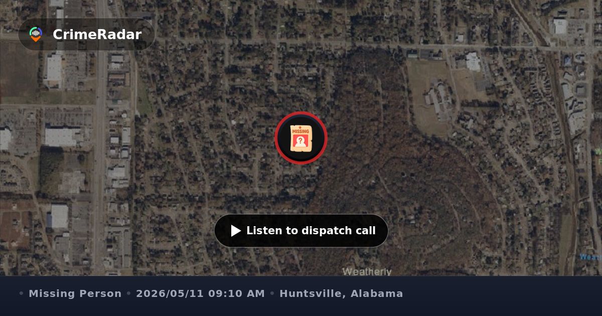 Two-year-old child reported missing from home, Huntsville AL | CrimeRadar