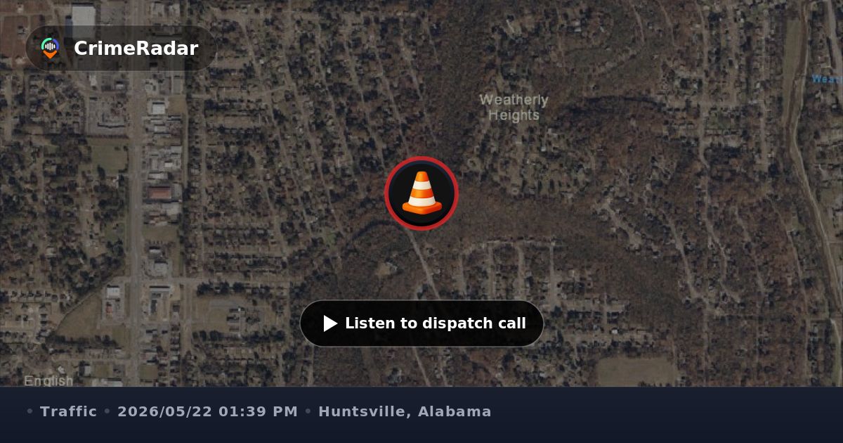 Car stopped in road causing traffic hazard, Huntsville AL | CrimeRadar