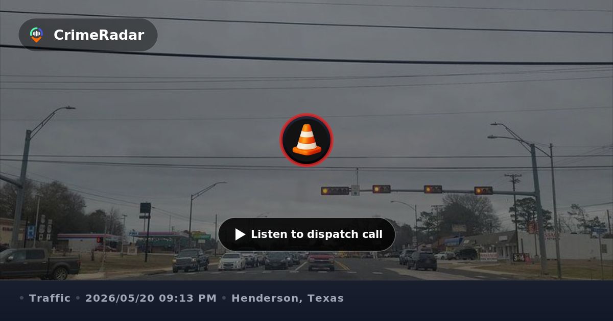 Traffic stop on Highway 79 near Chicken Express, Henderson TX | CrimeRadar