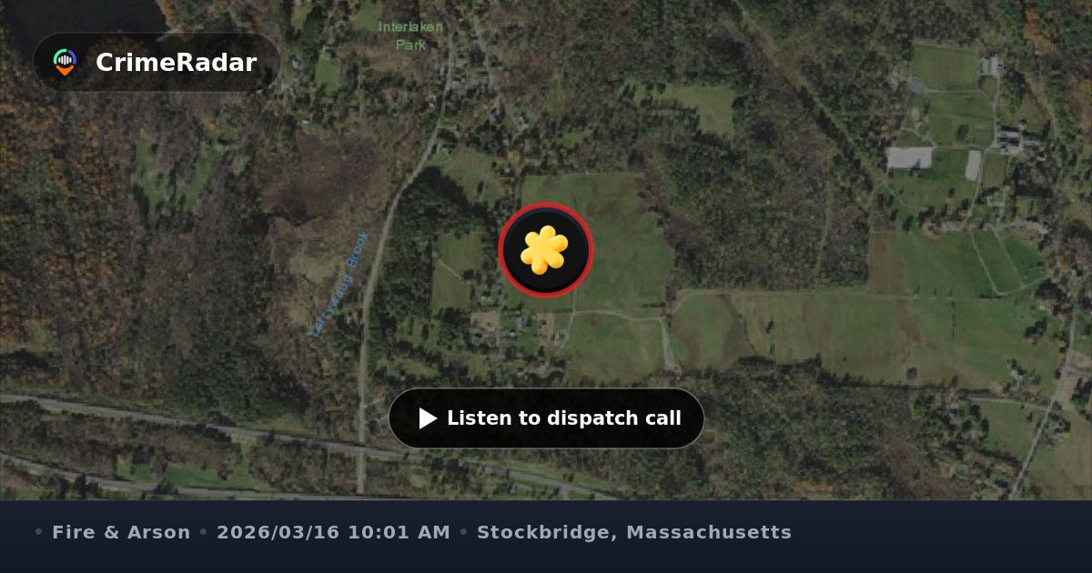 Fire alarm activation on Yellow Hill Road, Stockbridge MA | CrimeRadar